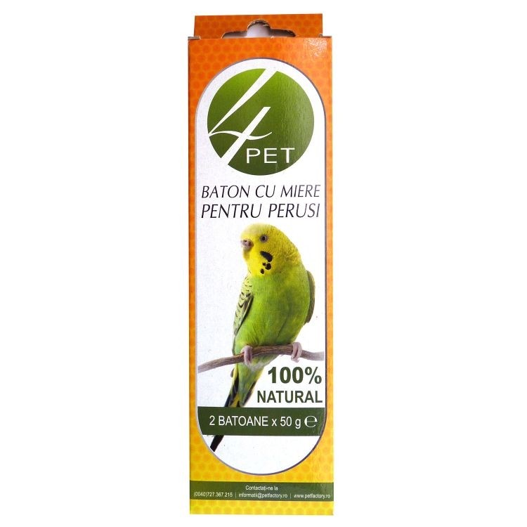 Baton miere pentru perusi, 4Pet, 100g: 4,67 RON - PetMart PetShop Baton miere pentru perusi, 4Pet, 100g: 4,67 RON - PetMart PetShop