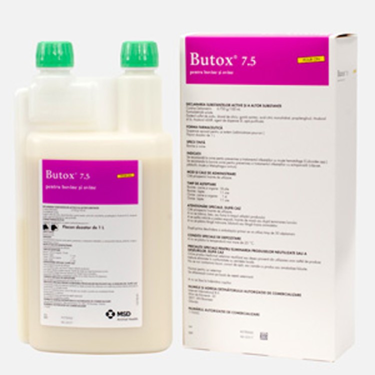 Butox 7.5% flc.x 1l POUR ON: 237,60 RON - PetMart PetShop
